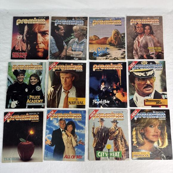 Other | Premium Channels Guide Mini Magazine Movies Tv 1985 Full Year ...
